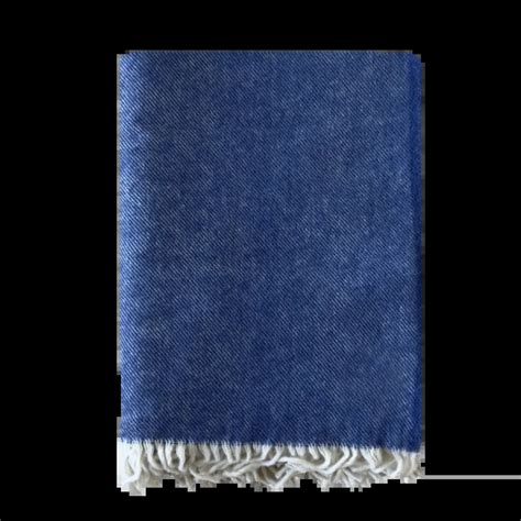 Koc Hyge Kobalt 100 Wełna Merino 160x200 Cm Linie