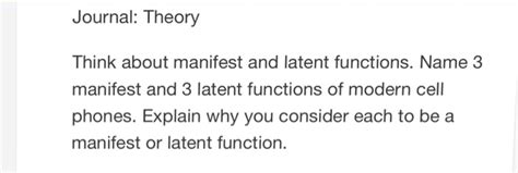😎 A Latent Function Is Manifest And Latent Dysfunctions Socio Short