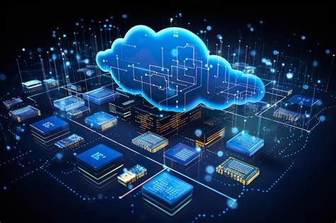 Premium Photo Visuals Of Data Storage And Cloud