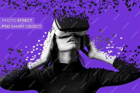 Free Psd Portrait Of Person With Pixel Dispersion Effect