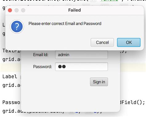 Javafx Login Form Validation Example
