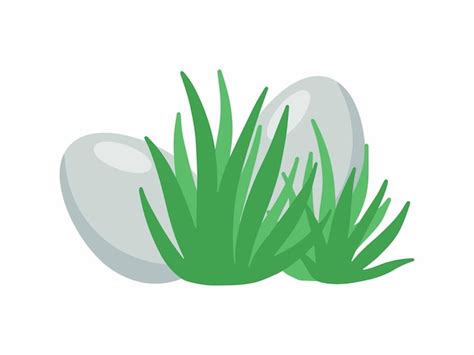 Premium Vector Easter Eggs In Grass Illustration