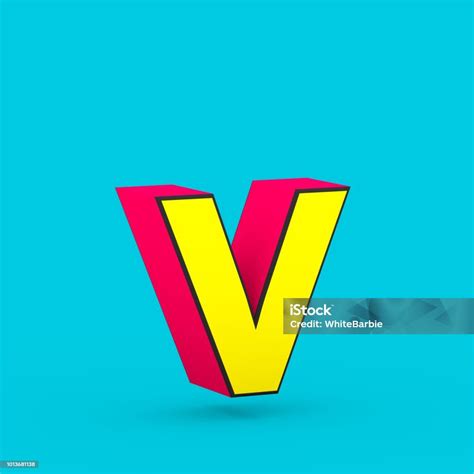 슈퍼 히어로 빨간색과 노란색 편지 소문자 V 파란색 배경에 고립 0명에 대한 스톡 사진 및 기타 이미지 0명 3차원 형태 노랑 Istock