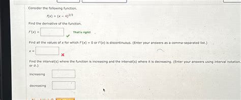 Solved Consider The Following Function F X X 4 23Find The Chegg Com