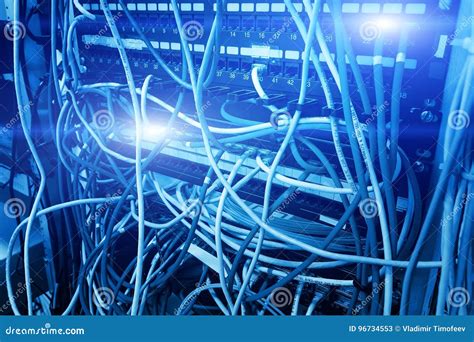 Network Panel Switch And Cable In Data Center Stock Image Image Of Connector Patch