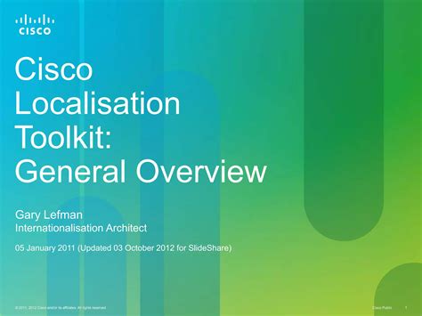 Cisco Localisation Toolkit General Overview Pptx Computing