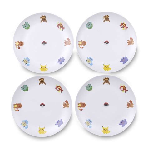 Pokémon Block Art Party Plates 4 Pack Pokémon Center Official Site