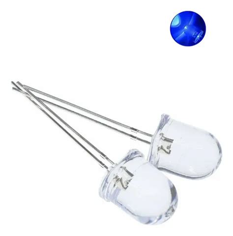 Kit 10 Peças Led Alto Brilho 10mm Arduino Azul Mercadolivre