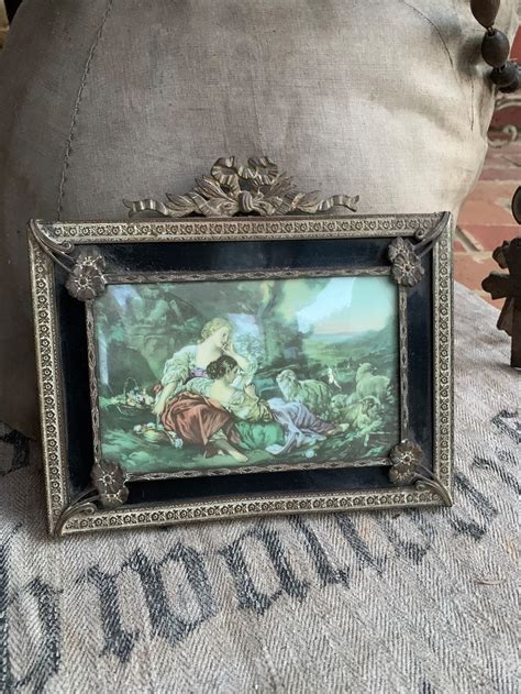 Vintage Brass Frames With Pastoral Scenes Etsy
