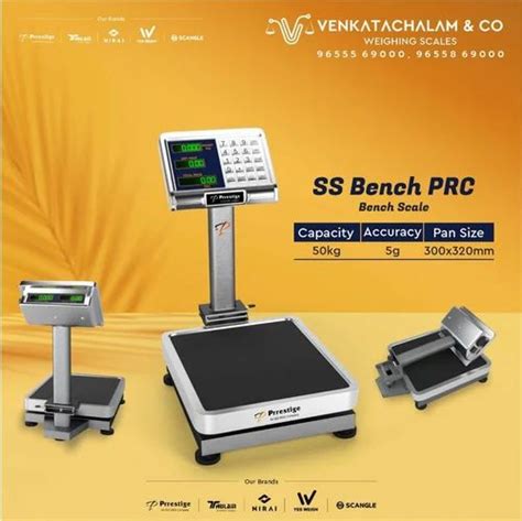Prc Bench Weighing Scale Price Computing Scale For Industrial Use Capacity 50 Kg At ₹ 5500