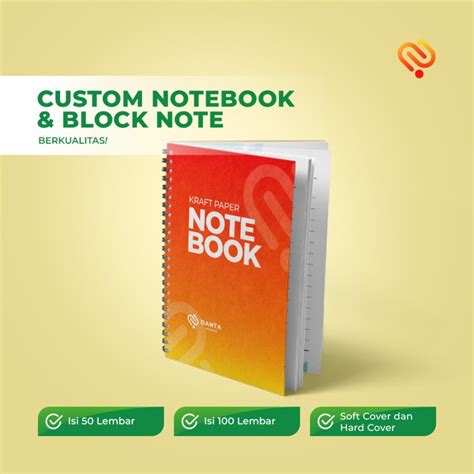 Jual Custom Block Note Note Book Isi 50 Lembar Dan 100 Lembar