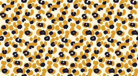 Playful Seamless Leopard Pattern With Yellow And Black Spots Vector