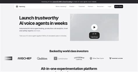 Hamming Ai Yc S24 Streamlining Voice Agent Testing And Analytics