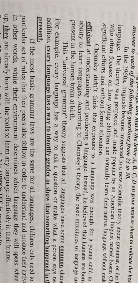 Ing Passage And Mark The Letter A B C D Studyx