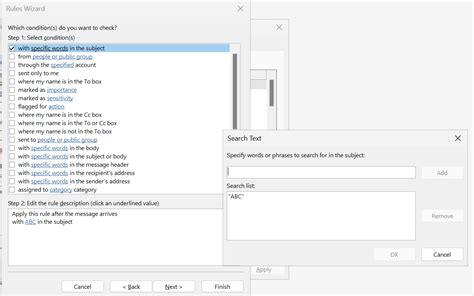 outlook rules microsoft qanda