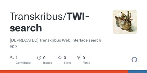 GitHub Transkribus TWI Search DEPRECATED Transkribus Web Interface Search App
