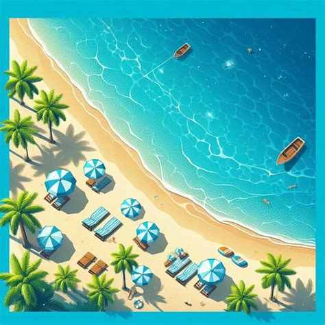 Premium Photo Beach Vector