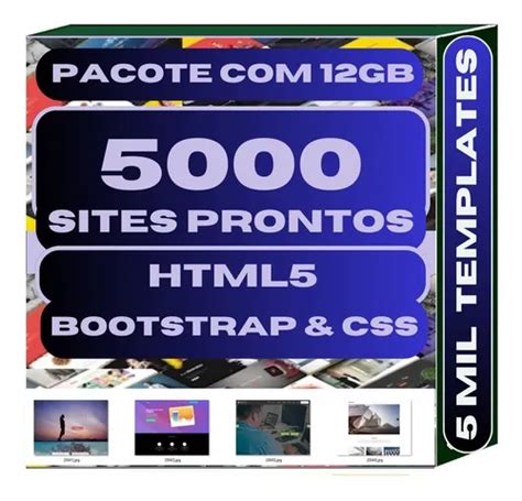 5 mil sites prontos em html5 pacote com 12 gb mercadolivre