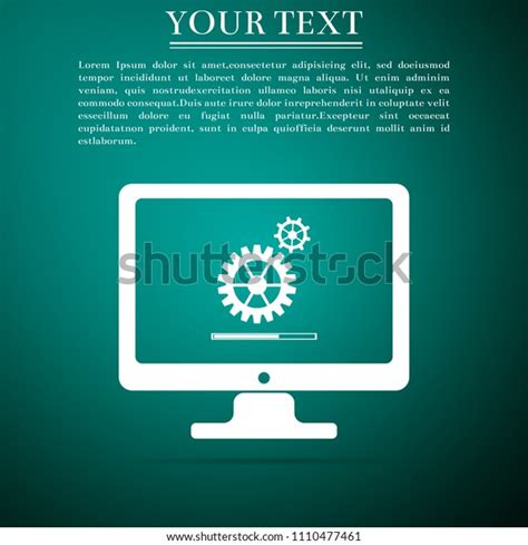monitor update process gearbox progress loading stock vector royalty