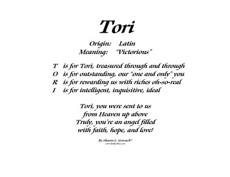 Meaning Of Tori Lindseyboo