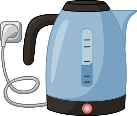 Blue Electric Kettle Plugged In Illustration Of A Kettle For The