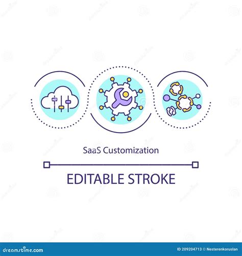 Saas Customization Concept Icon Stock Vector Illustration Of Development Concept 209204713