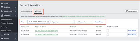 how do i generate a csv of my payments report hotdoc support