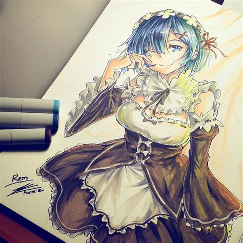 Rem Re Zero Рем Anime Paint Re Zero Kara Hajimeru Isekai