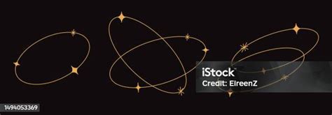 선형 미니멀리즘 미적 프레임과 별과의 경계의 벡터 집합입니다 원형 타원형 및 아치형 현대적인 기하학적 모양으로 소셜 미디어 장식 로고 디자인 템플릿 레이아웃을 위한 반짝임