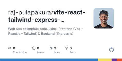 Github Raj Pulapakuravite React Tailwind Express Boilerplate Web