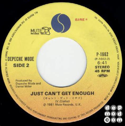 Just Can T Get Enough Depeche Mode Discography