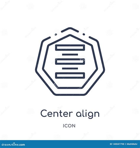 Linear Center Align Icon From Arrows Outline Collection Thin Line Center Align Vector Isolated