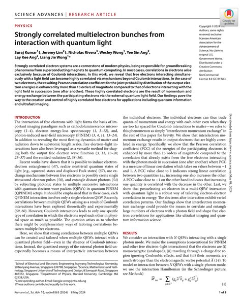 Pdf Strongly Correlated Multielectron Bunches From Interaction With Quantum Light