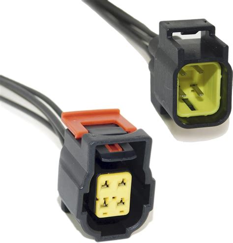 1x Female And Male Connector 4 Pin For O2 Oxygen Sensor