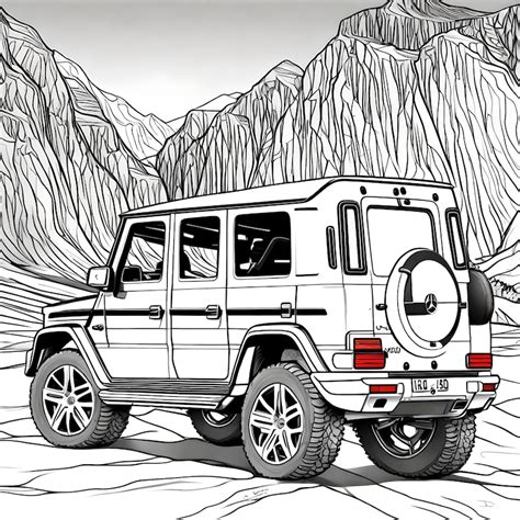 Mercedes G Class 23 Coloring Pages G Class Coloring Page Etsy