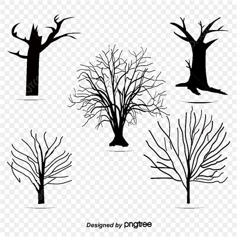 Black Dead Tree Without Leaves Vector Material Downloadedblack Vector Tree Vector Tree No