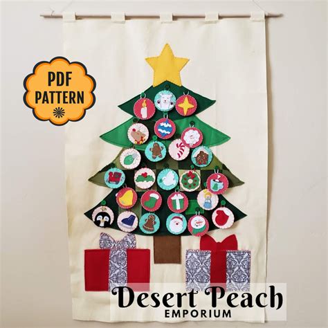 Christmas Advent Calendar Pattern Desert Peach Emporium
