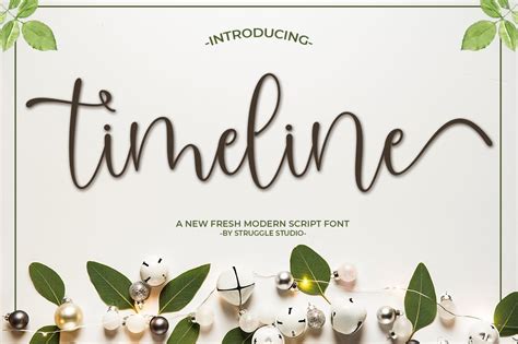 Timeline Script Is A Modern Calligraphy Design Including Regular This Font Is Casual And