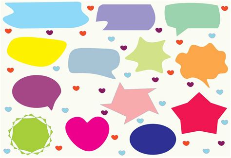 Set Of Colorful Seamless Text And Message Box Outline Vector 16180950 Vector Art At Vecteezy