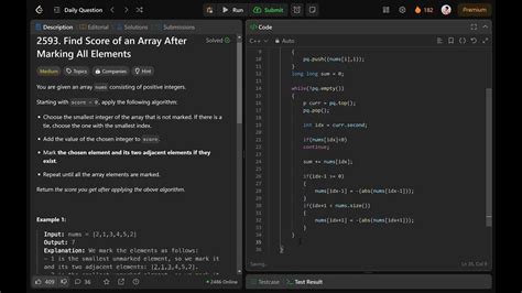2593 Find Score Of An Array After Marking All Elements C Simple