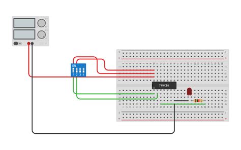 Circuit Design Gerbang Logika Xor Tinkercad