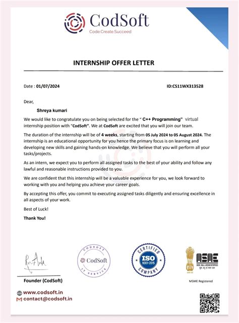 Shreya Kumari On Linkedin Codesoft Internship Connections Job