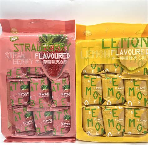 Hong Kong Jimmy Buyi Strawberry Lemon Flavor Sandwich Biscuits 508g