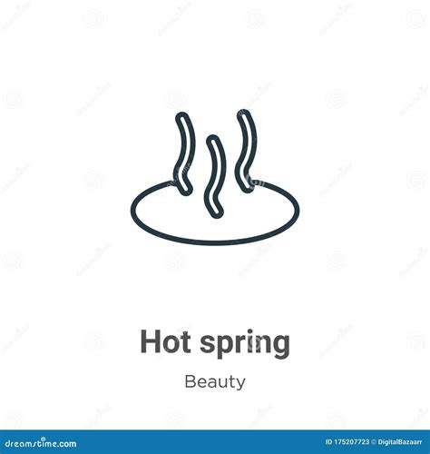 Hot Spring Outline Vector Icon Thin Line Black Hot Spring Icon Flat Vector Simple Element