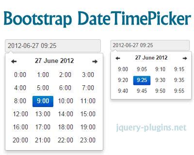 DateTimePicker For Bootstrap Jquery Datetime Plugins