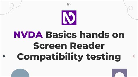 nvda screen reader tutorial how to use it for accessibility testing