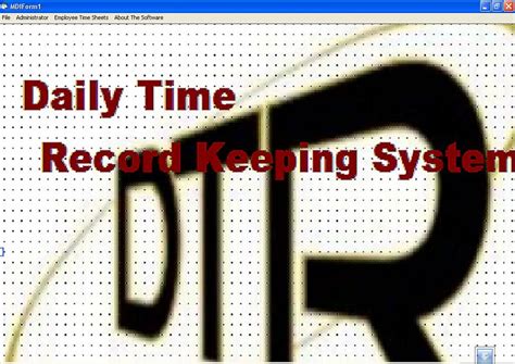 Daily Time Record Recording System Version 10 Sourcecodester