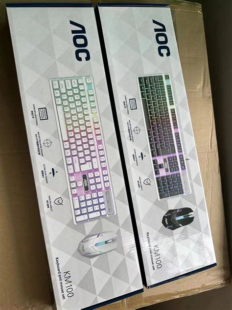 Aoc Km Wired Usb Luminous Keyboard And Mouse Set Mechanical Touch Game Keyboard And Mouse Kit