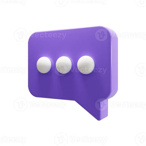 Speech Bubble D Rendering Icon PNG