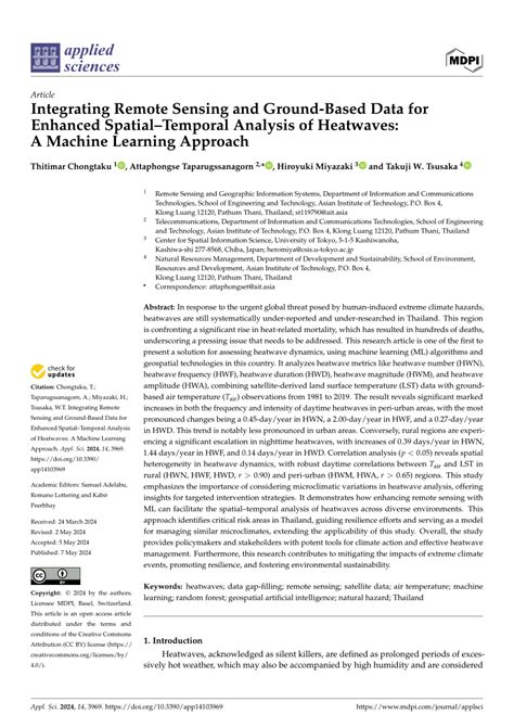 pdf integrating remote sensing and ground based data for enhanced